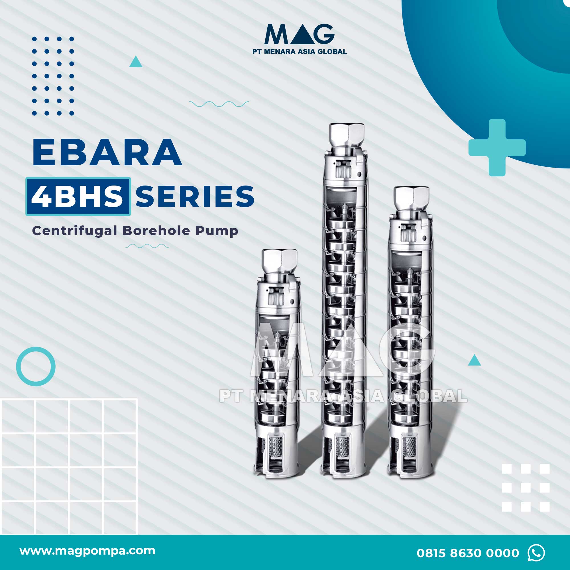 Pompa Submersible 4 Inch - Ebara 4BHS Series